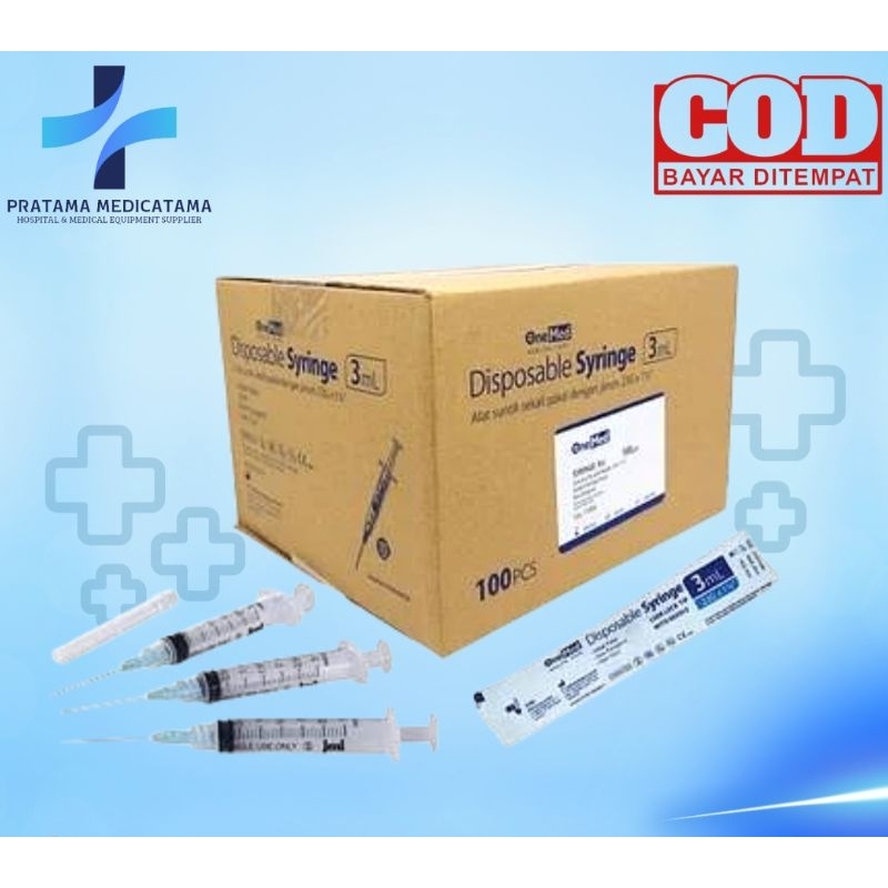 Jual Syringe Onemed 3cc Jarum Suntik 3cc Spuit 3cc Onemed | Shopee ...