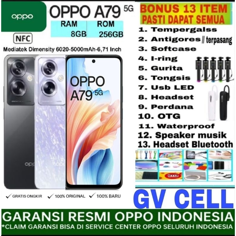 Jual OPPO A79 5G NFC RAM 8/256GB GARANSI RESMI OPPO INDONESIA | Shopee ...