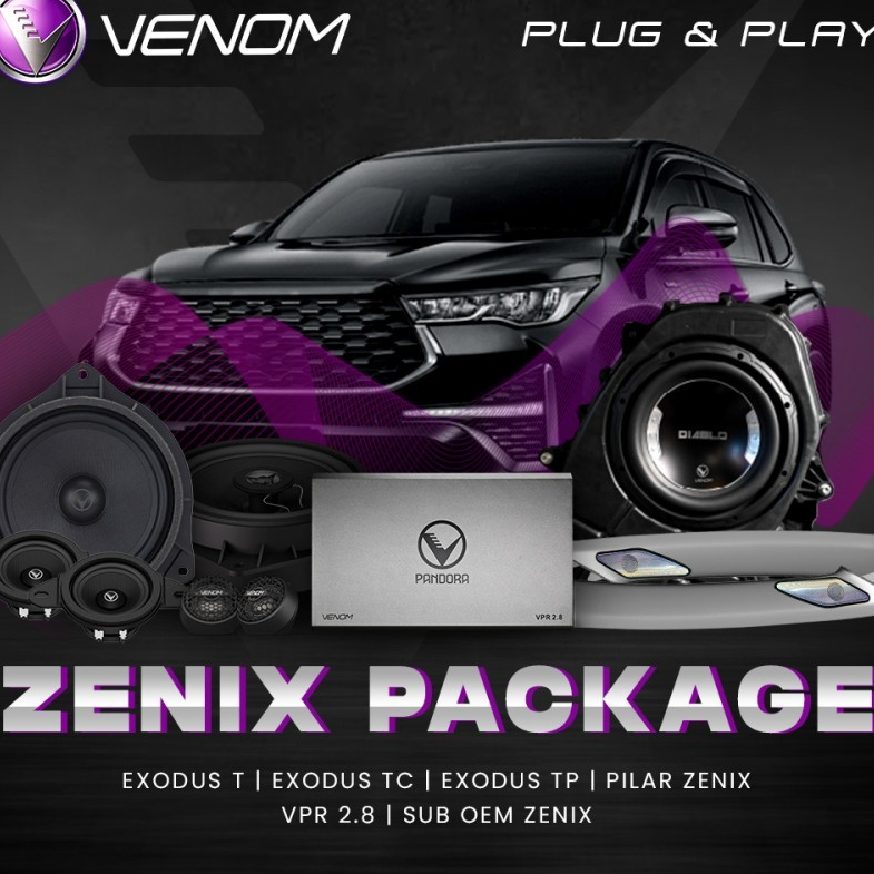 Jual Paket audio mobil full set Sound System VENOM PnP OEM look innova ...