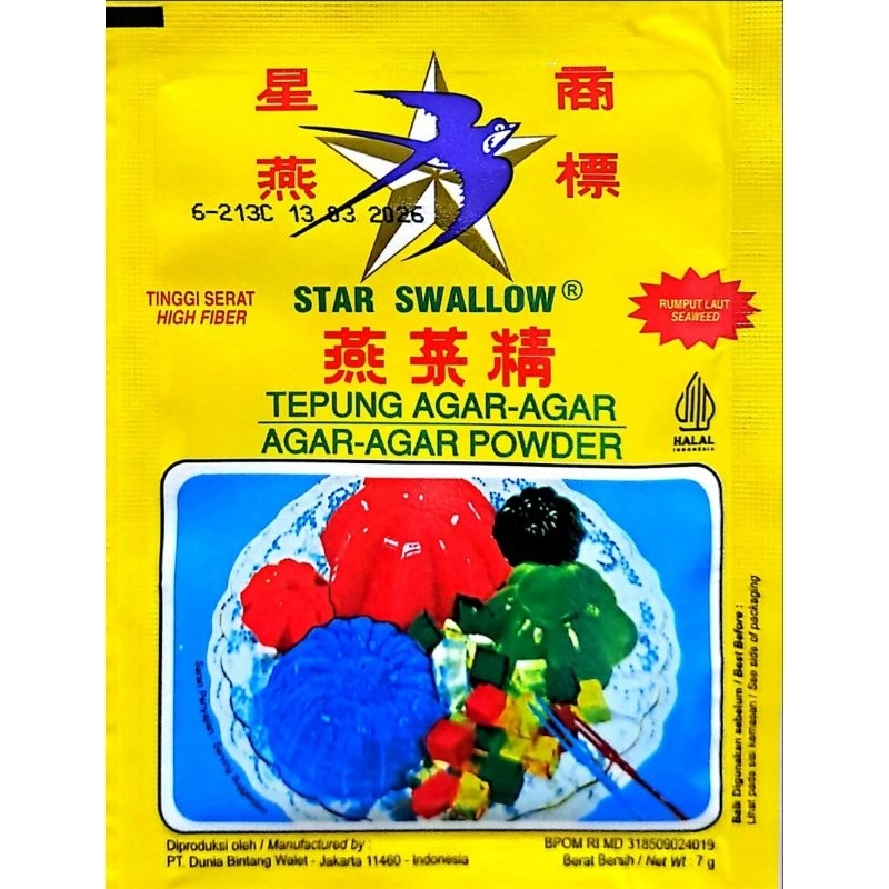 Jual Star Swallow Tepung Agar-Agar 7g | Shopee Indonesia