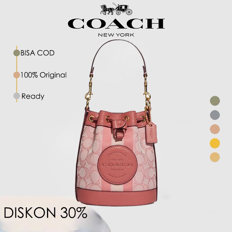 Jual Coach Tas Wanita, C8322, Original 100%, Coach Mini Dempsey Bucket Bag | Shopee Indonesia