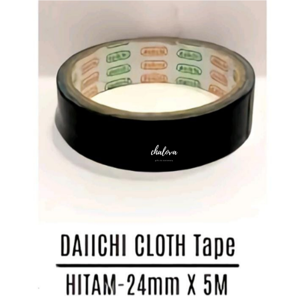 Jual [ROLL] CLOTH TAPE 1 INCH DAICHI / LAKBAN JILID HITAM / ISOLASI ...