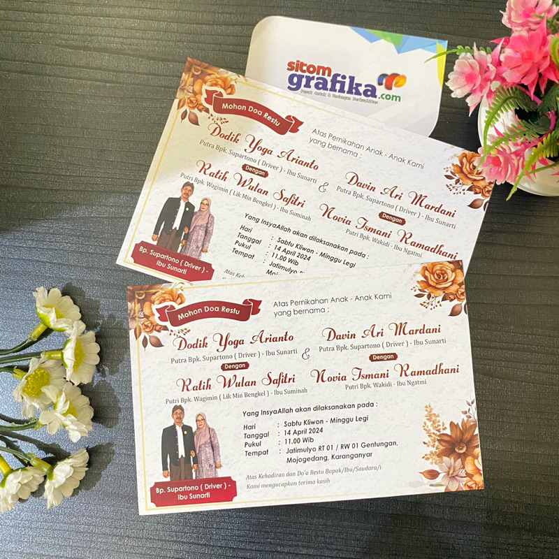 Jual Undangan Punjungan Nikah Kardus Makan Undangan Pernikahan Undangan ...