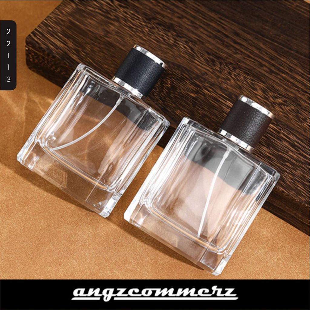 Jual Botol Parfum Kaca Tebal Elegant Bayonet Press Leather Grosir 100ml ...