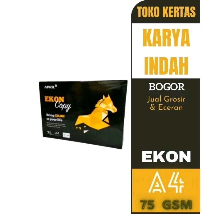Jual Ekon Copy Paper 75 GSM A4 F4 kertas HVS printing dan photocopy ...