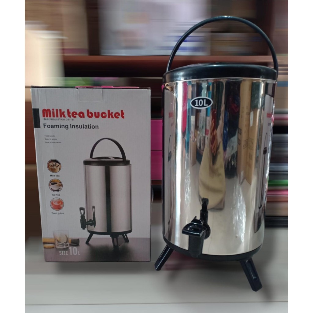 Jual DISPENSER MINUMAN MILK TEA BUCKET STAINLESS STEEL | Shopee Indonesia