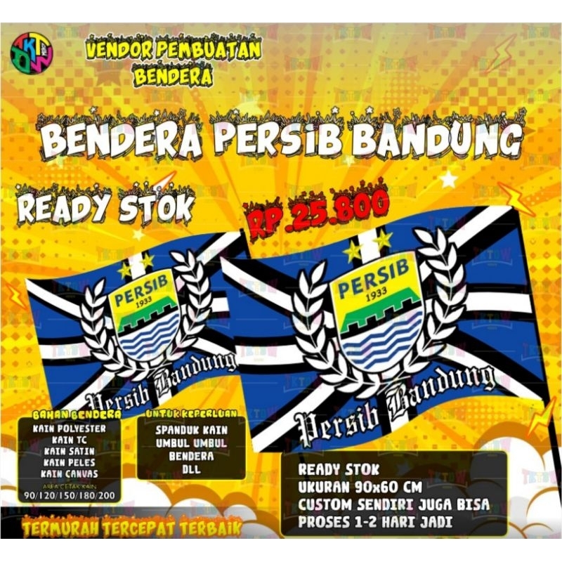 Jual BENDERA PERSIB BANDUNG READY STOK DAN CUSTOM | Shopee Indonesia