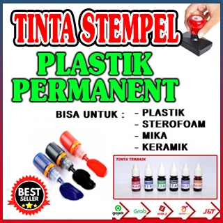 Jual TINTA STEMPEL PLASTIK PERMANENT WATERPROOF | Shopee Indonesia