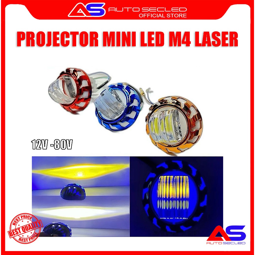 Jual LAMPU LED DAYMAKER LASER M4 LASER PROJIE LED 2 WARNA LAMPU UTAMA ...