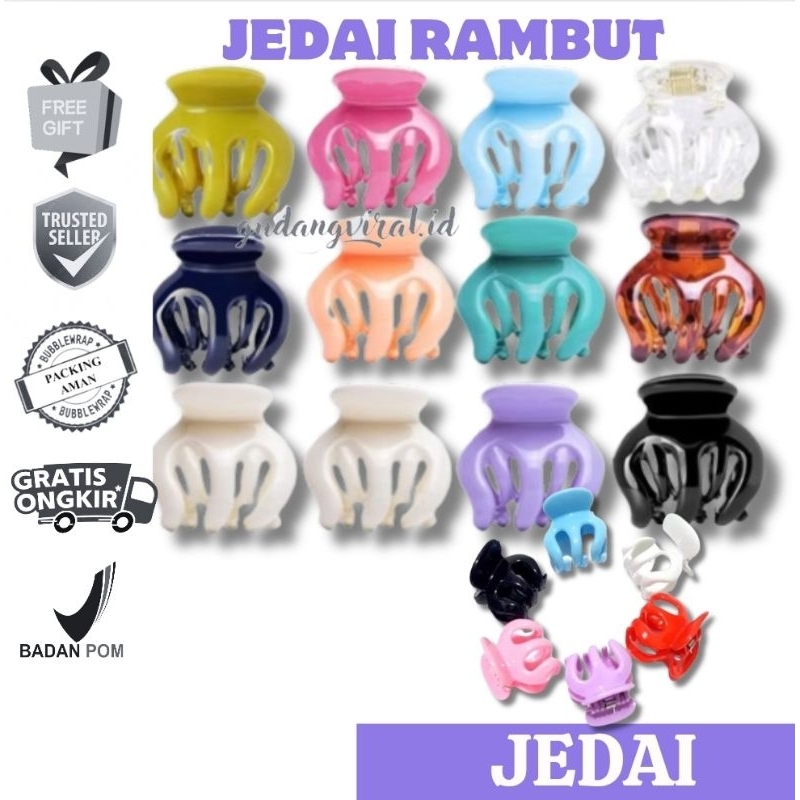Jual *GV* JEDAI JEPIT RAMBUT 3CM 6CM JEPITAN RAMBUT BAHAN TEBAL JEPITAN ...