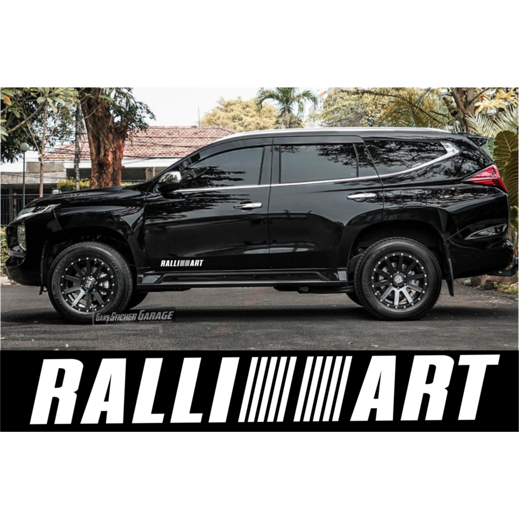 Jual sticker pajero sport sticker ralliart ralli art aksesoris pajero ...