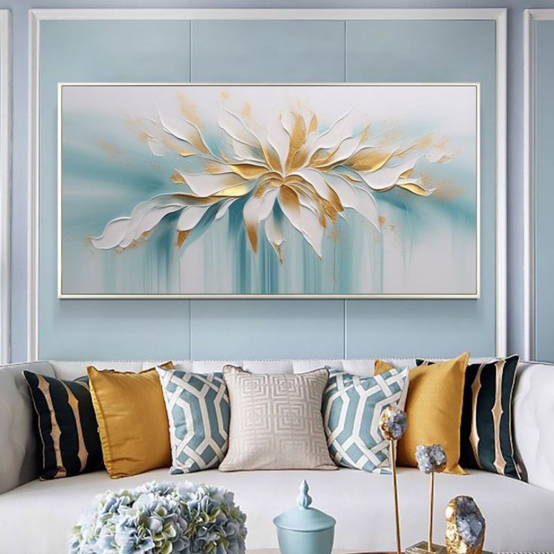 Jual Lukisan dinding abstrak bunga teksture modern art | Shopee Indonesia
