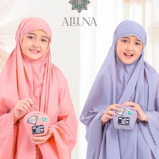 Jual KF7 ALLUNA Mukena Anak Mini Travel Parasut Korea Premium Kids ...