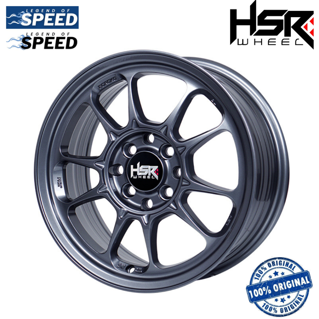 Jual Velg Racing HSR Ring 15 Lubang 8x100-114,3 Cocok untuk(Brio, Jazz, Yaris, Ayla, Mobilio dll ...