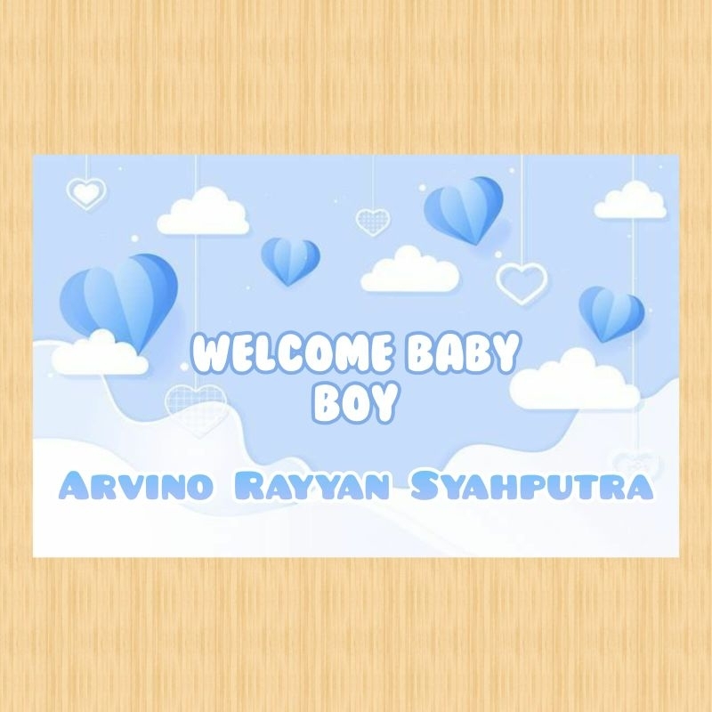 Jual Spanduk WELCOME BABY SHOWER banner WELCOME BABY SHOWER spanduk ...