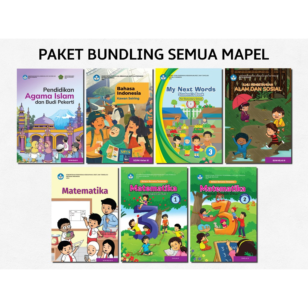 Jual (PAKET BUNDLING) BUKU KURIKULUM MERDEKA KELAS 3 (SET SEMUA MAPEL ...