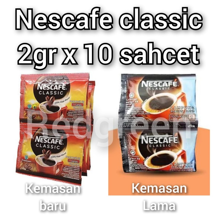 Jual Kopi Nescafe Classic Sachet 2gram 1 pack isi 10 renceng 10pcs ...