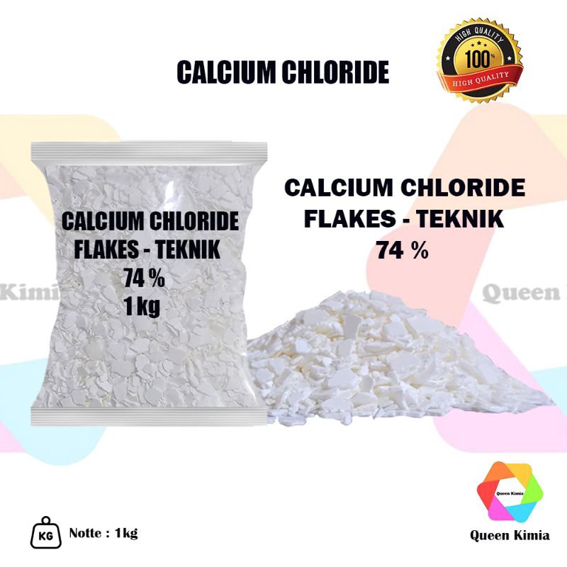 Jual CalCium Chloride Flakes 1kg / kalsium klorida 74% / Flakes ...