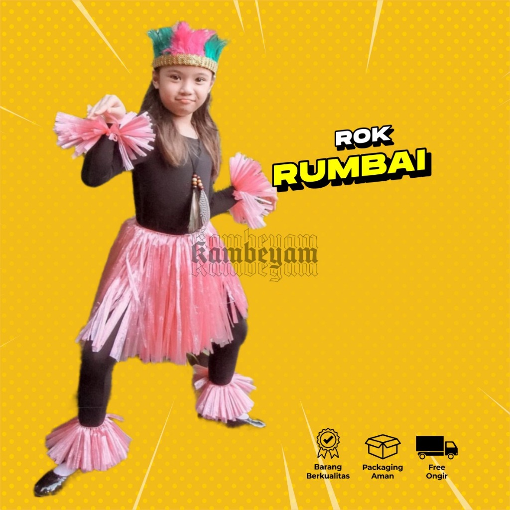 Jual Rok rumbai merah putih handmade tali rafia DIRGAHAYU HUT RI ...