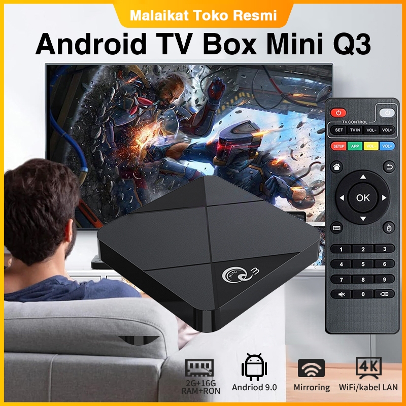 Jual Android Tv Box MiniQ3 Wifi 2.4G 4K Ultra HD Smart Tv Box Unlock Tv ...