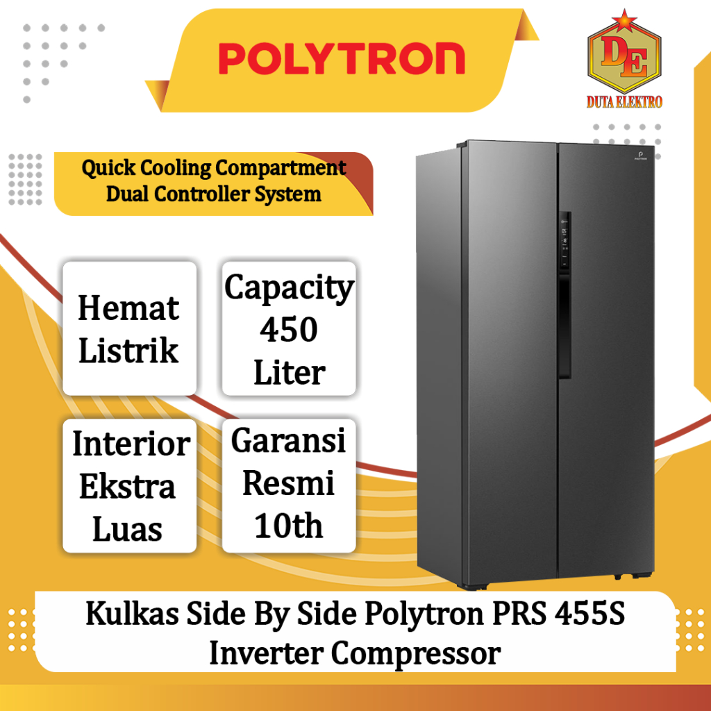Jual Kulkas Side By Side Polytron PRS 455 S Inverter Compressor ...