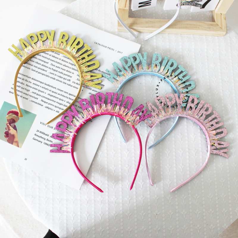 Jual Bando Ulang Tahun Anak Rumbai / Bando Happy Birthday / Bando Ultah ...