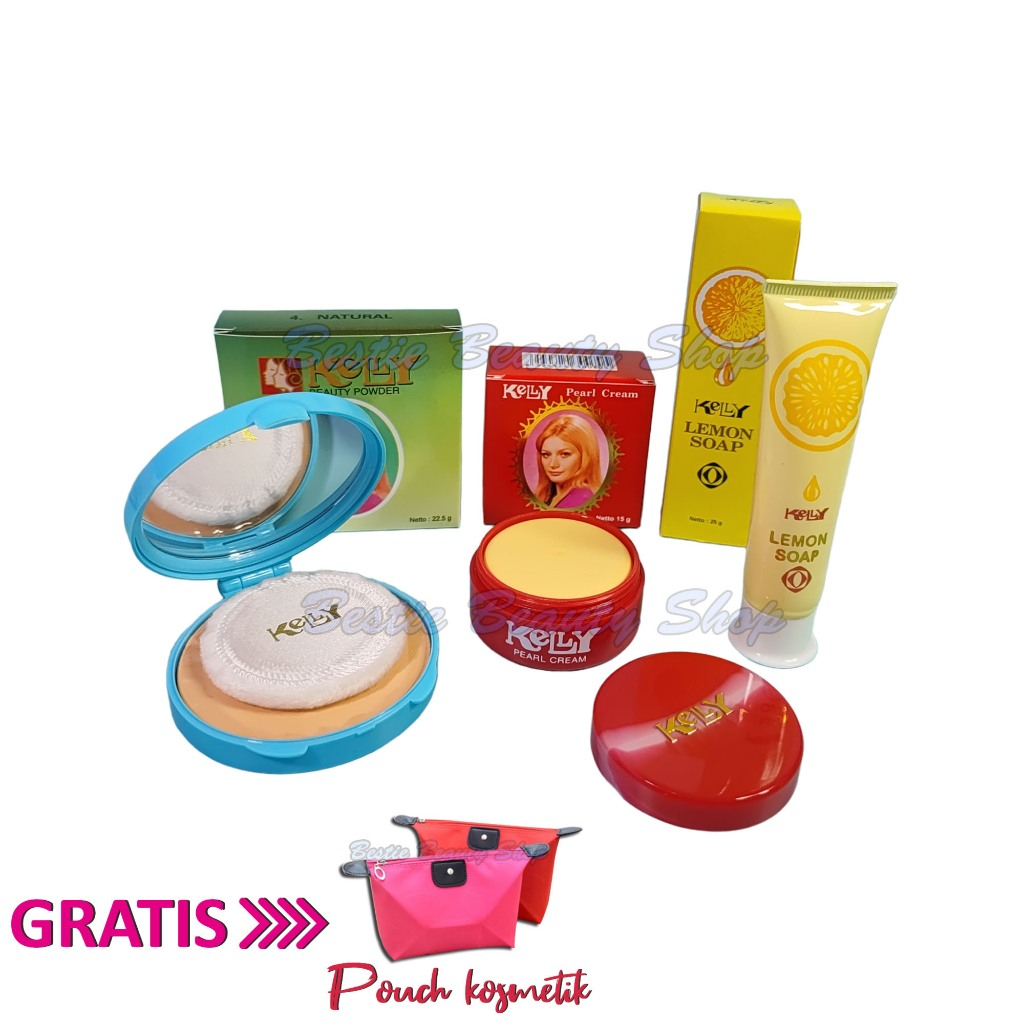 Jual KELLY - Paket 3 in 1 Pelembab Wajah Cerah - Kelly Bedak Compact ...