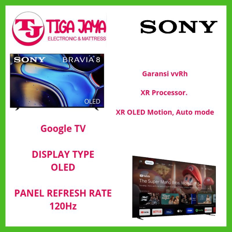 Jual SONY BRAVIA 8 K-65XR80 OLED TV 65 INCH 4K UHD GOOGLE TV K 65XR80 ...