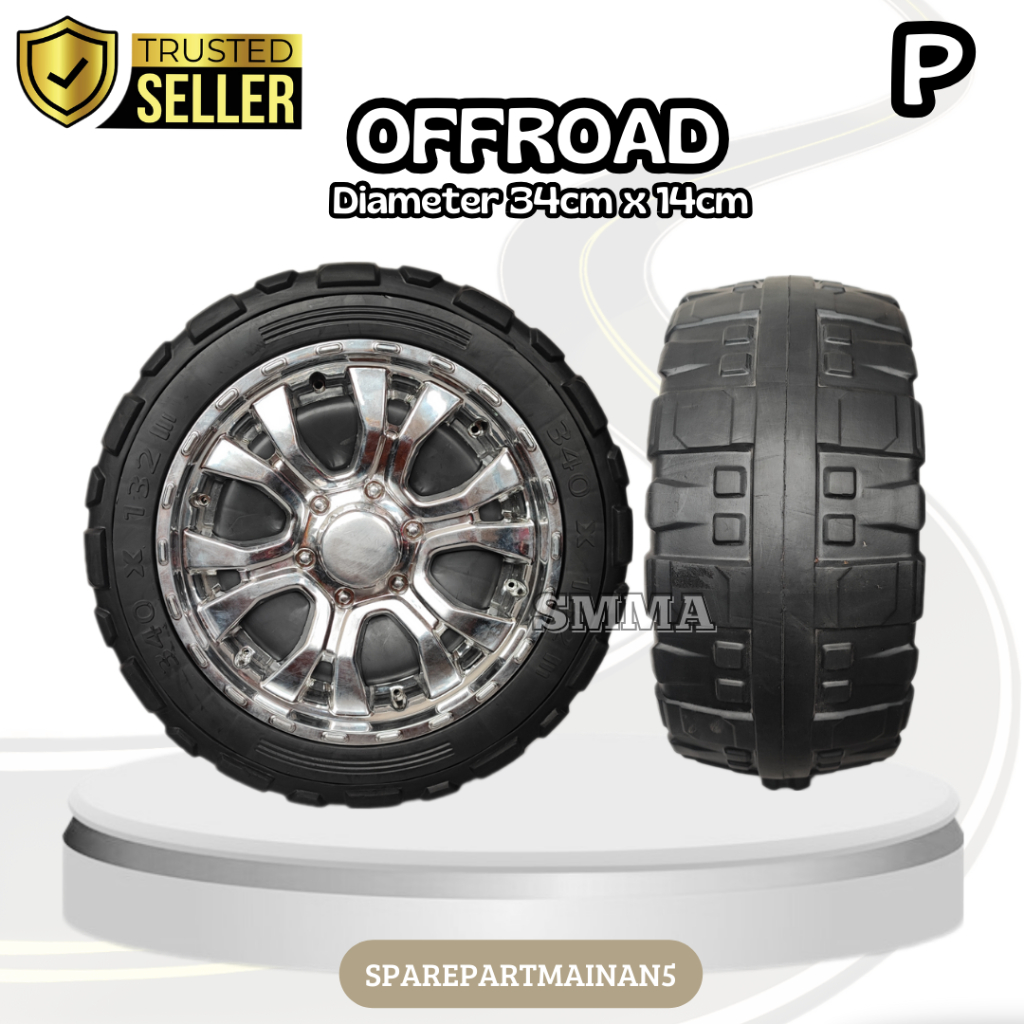 Jual SMA5 || Ban Roda Mobil/Motor Mainan Aki Bahan Full Karet Anak BMW ...