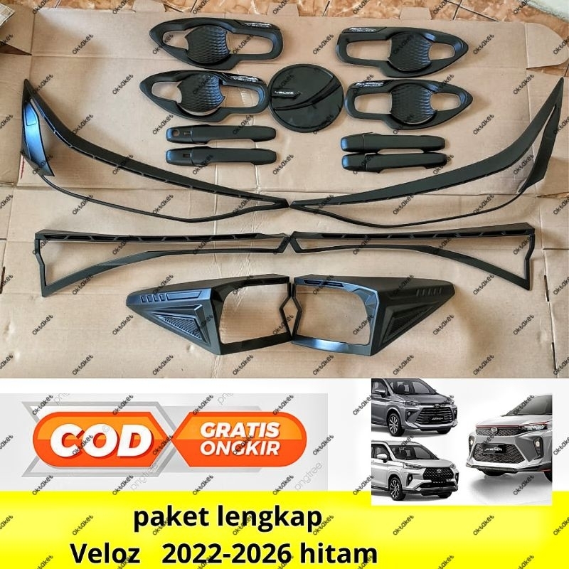 Jual paket lengkap Veloz 2022 2023 2025 2026 Garnish depan belakang outer handle tank cover ...