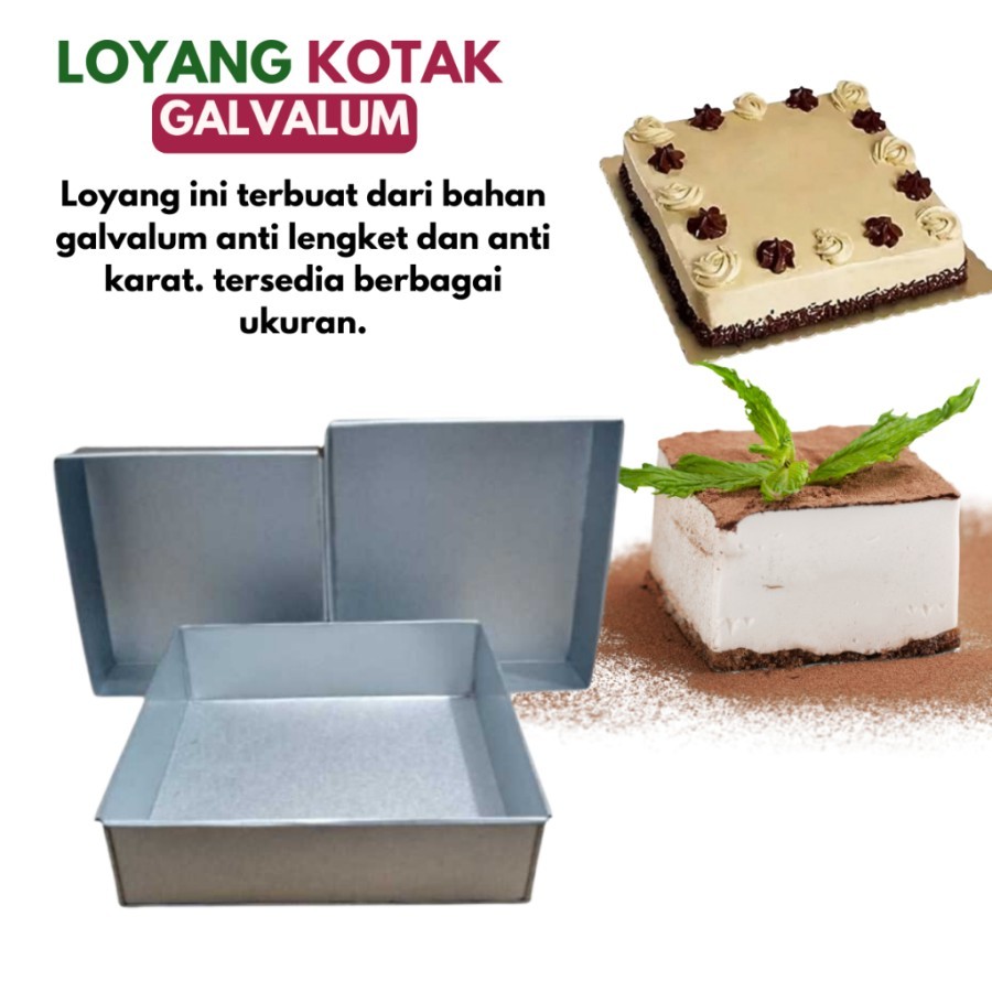 Jual Loyang Persegi 24 CM / Cetakan Kue Kotak / Bolu Lapis Legit ...