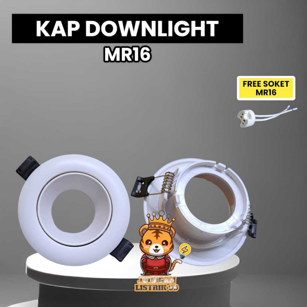 Jual KAP LAMPU MR16 / RUMAH DOWNLIGHT MR16 / HOUSING HALOGEN MR16 / CASING MR16 | Shopee Indonesia