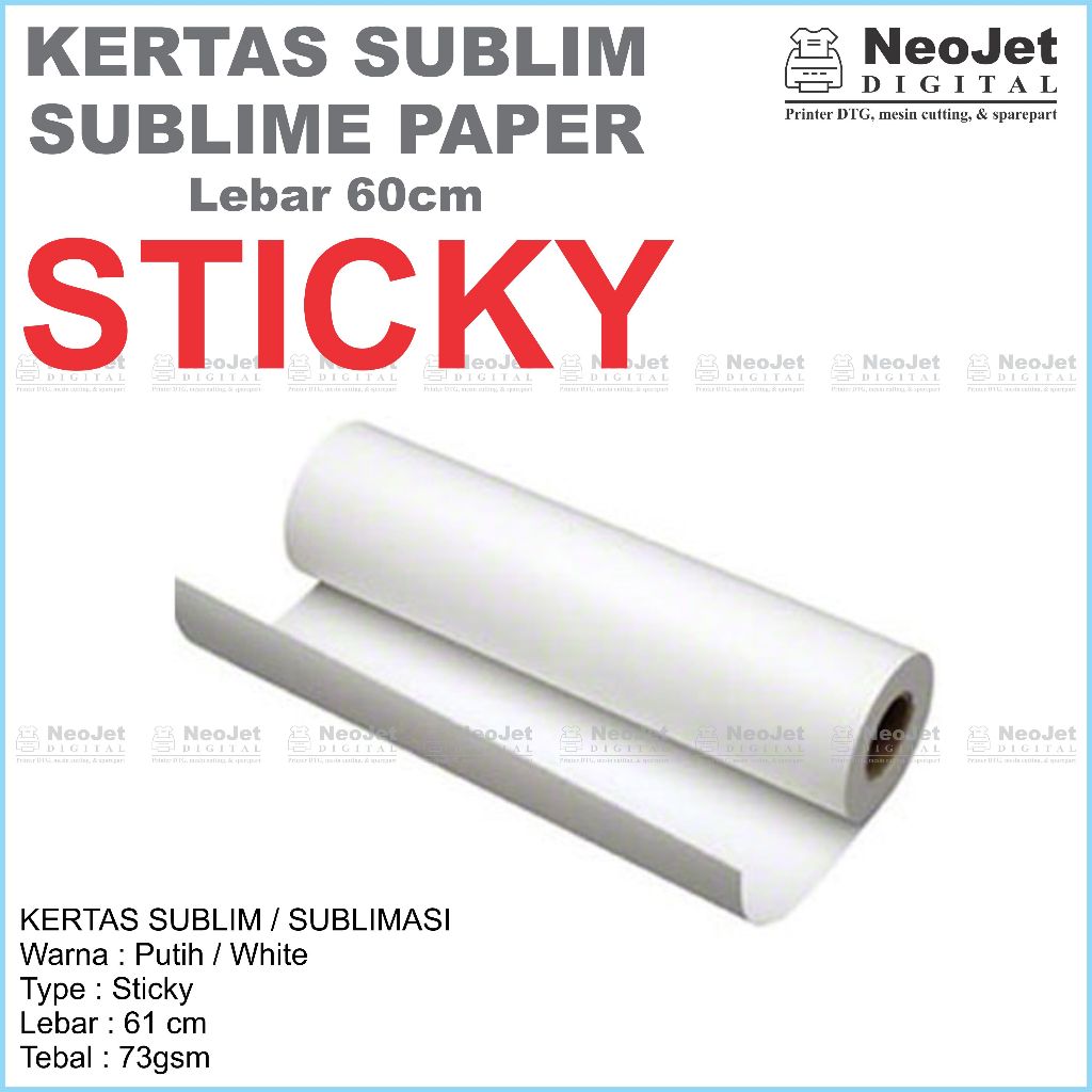 Jual Kertas Sublim STICKY Sublime Sublimation Transfer Paper Ukuran ...
