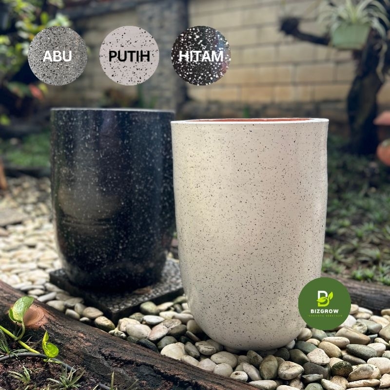 Jual Pot Gerabah Kapsul 30X40cm | Pot Tanah Liat Motif Terazzo Teraso ...