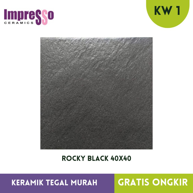 Jual Keramik Teras 40x40 Rocky Series KIA Impresso Kesat timbul ...