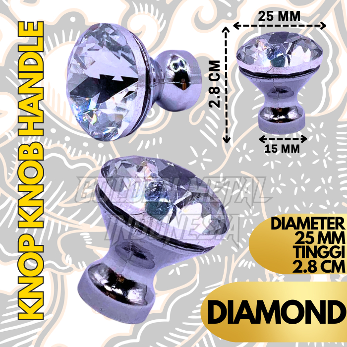 Jual Knob Knop Tarikan Pegangan Handle Laci Pintu Lemari DIAMOND TL-6 ...