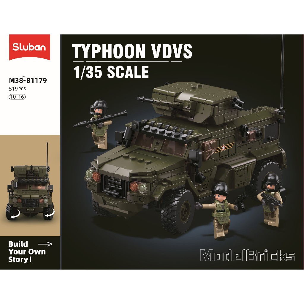 Jual Sluban - Mainan Balok Susun Model Bricks Typhoon VDVS Assault ...