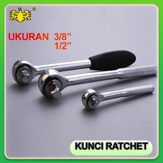 Jual Gagang Handle Shock Sok Ratchet Kunci Full Besi 1/2-3/8 Inch ...
