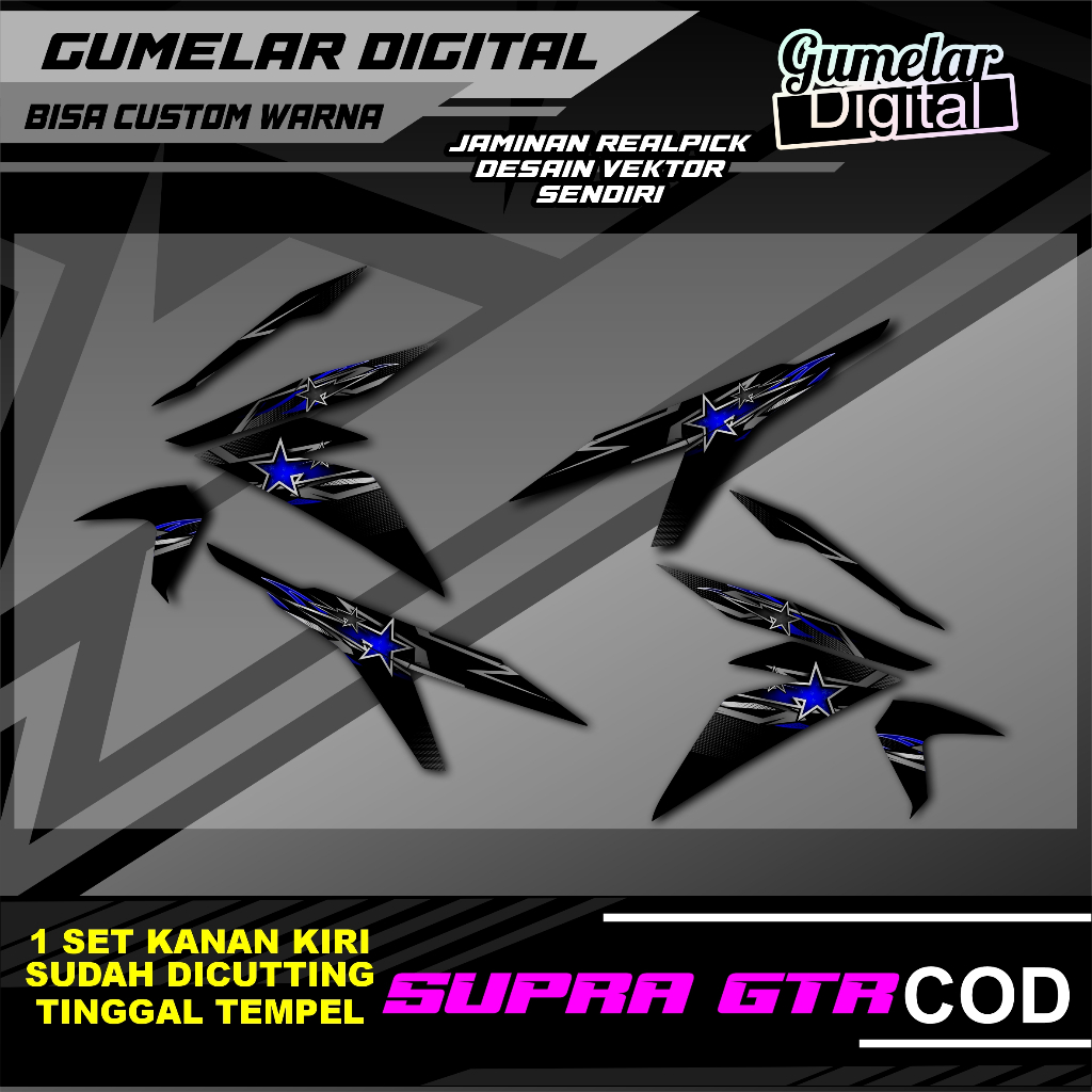 Jual STRIPPING SIMPEL HONDA SUPRA GTR STAR DIESEL LIVERY VIRAL SUDAH DI ...