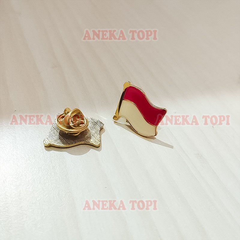 Jual Pin Merah Putih Pin Bendera Indonesia 2x1.5cm Lapis Fiber Pin ...
