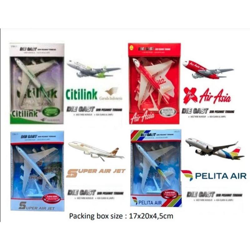 Jual MINIATUR PESAWAT BESI PENERBANGAN DOMESTIK CITILINK / SUPER AIR ...