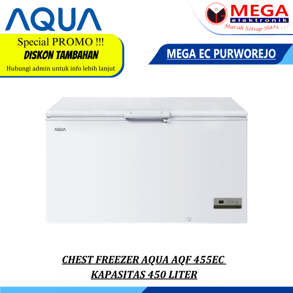 Jual CHEST FREEZER AQUA AQF 455EC KAPASITAS 429 LITER | Shopee Indonesia