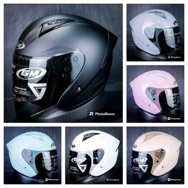 Jual HELM GM G1 SOLID BLACK DOFF ORIGINAL 100% / HELM GM G1 SOLID ALL ...