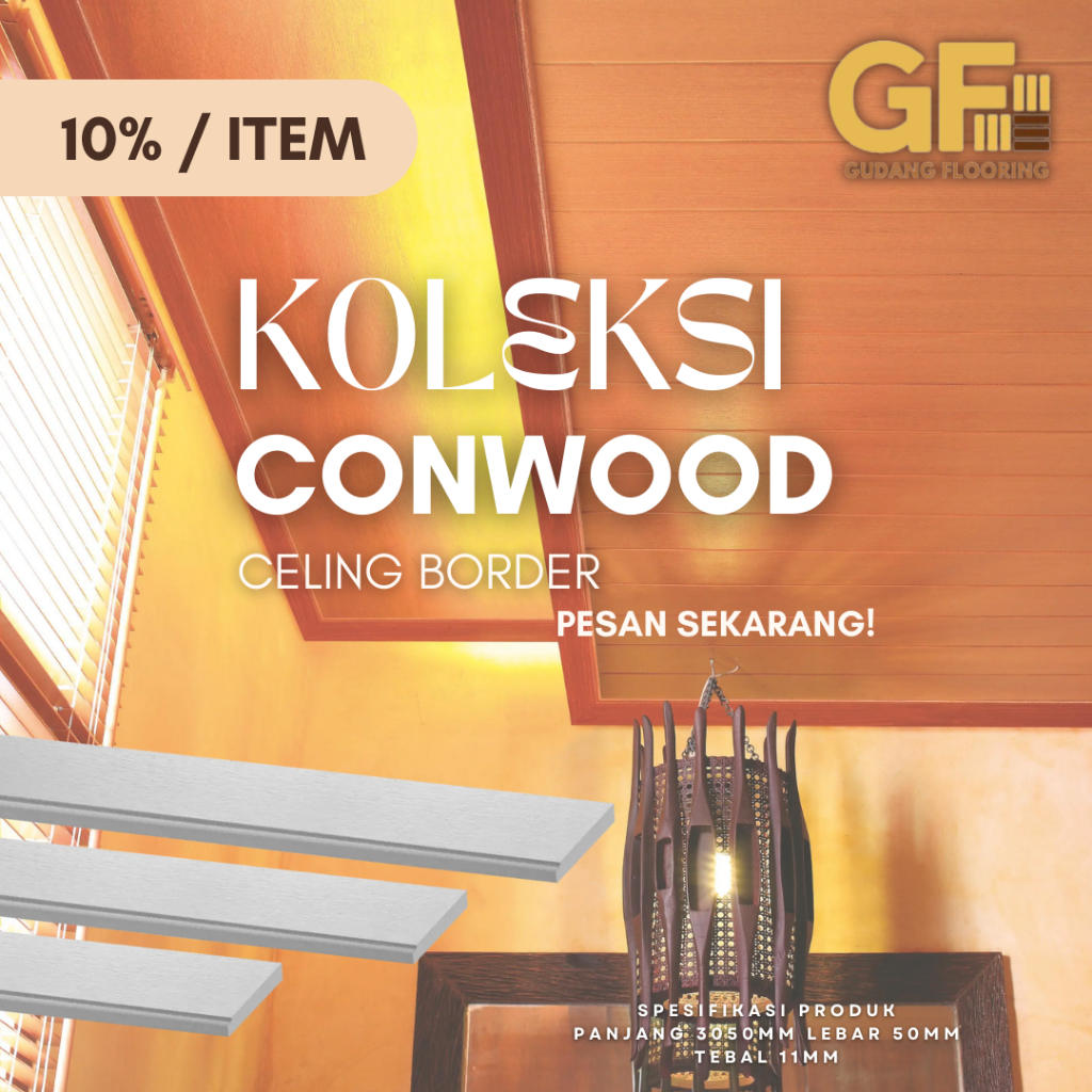Jual Conwood Celing Border Tebal 11mm Lantai Kayu Outdoor/Indoor ...