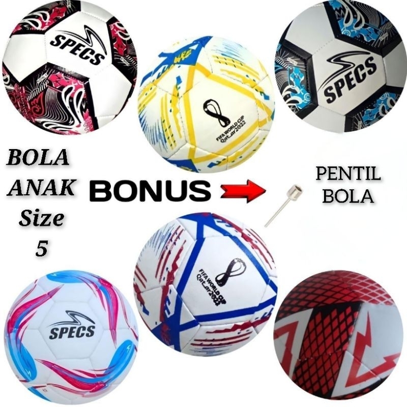 Jual Bola Kaki Bola Anak Murah Jait Mesin No 5 Bonus Pentil Bola ...