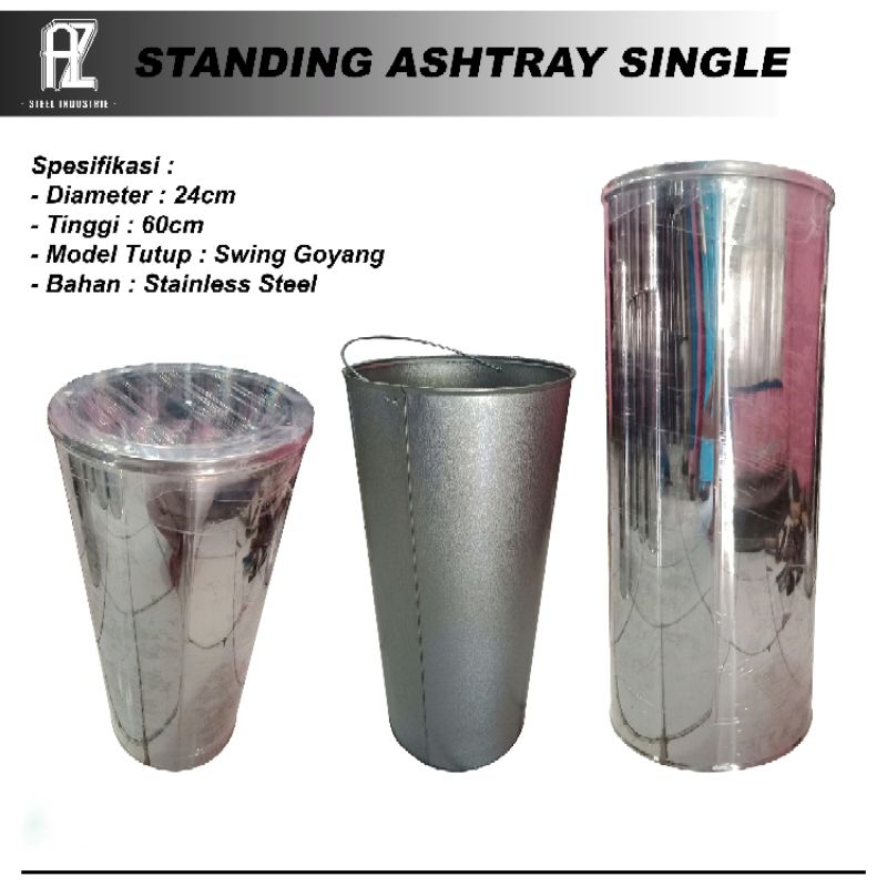 Jual Tong sampah stainless / Tempat sampah stainless / Asbak Stainless ...