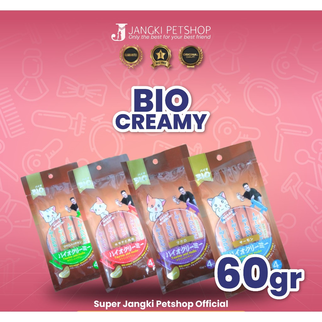 Jual Bio Creamy Treats Snack Kucing 4x15gr | Shopee Indonesia