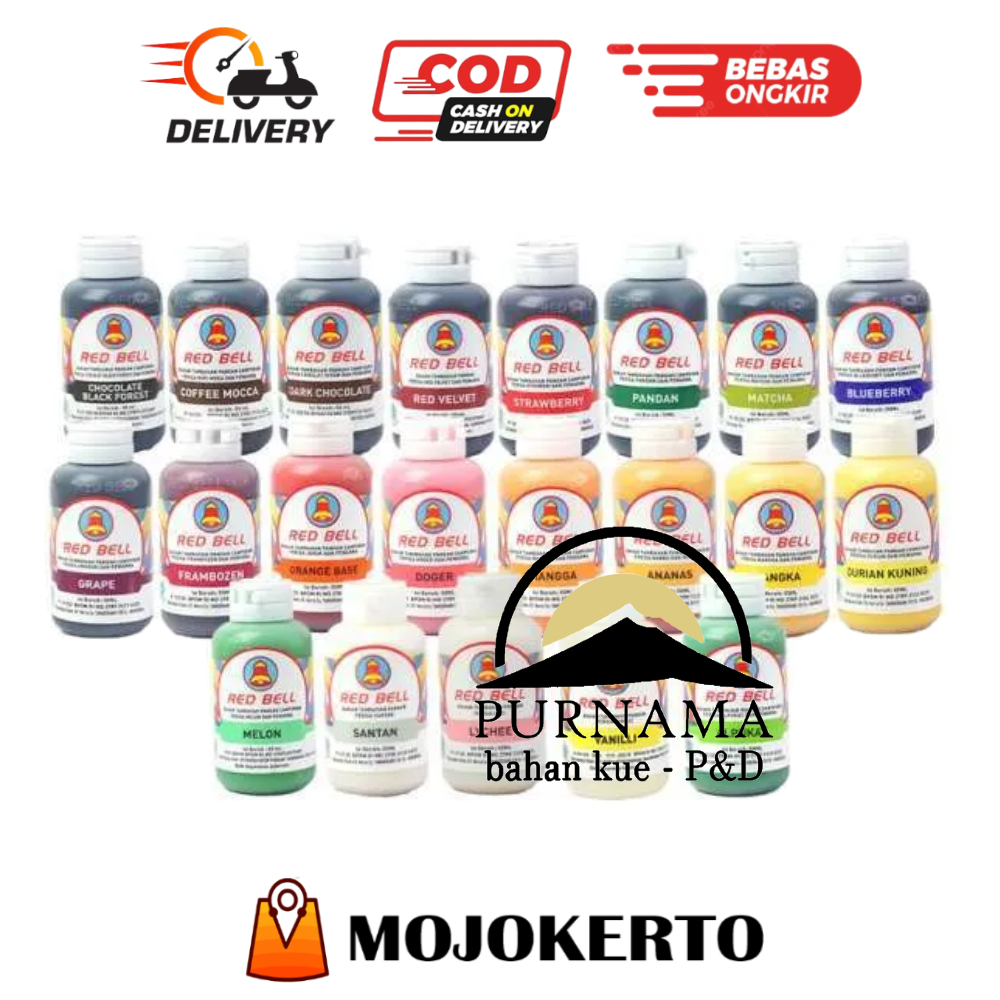 Jual RED BELL PASTA LENGKAP REDBELL REDBEL PERISA ROTI KUE SIRUP ES ...