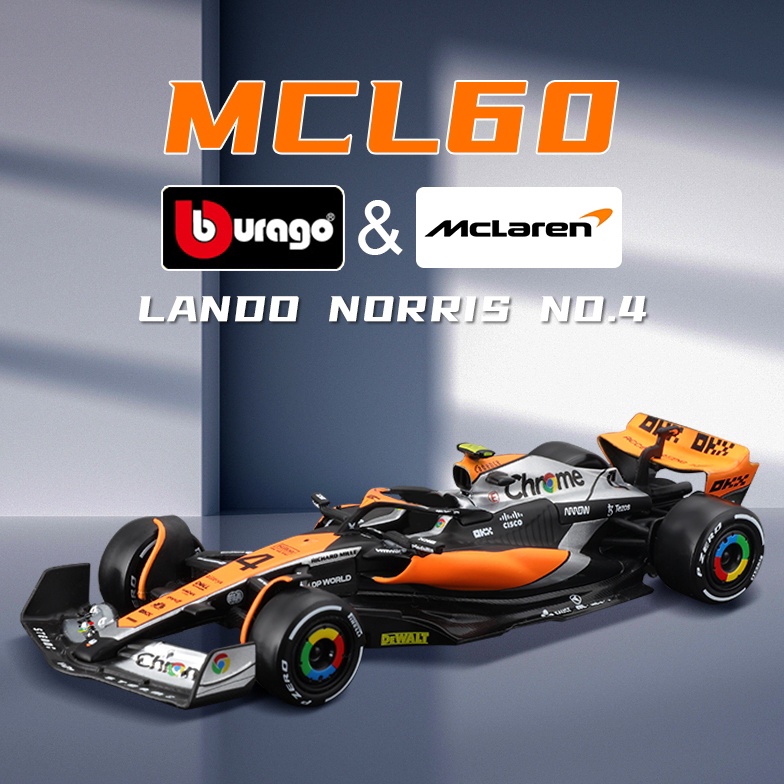 Jual Bburago 223 143 McLaren MCL6 4 Lando Norris MCl36 F1 Formula ...