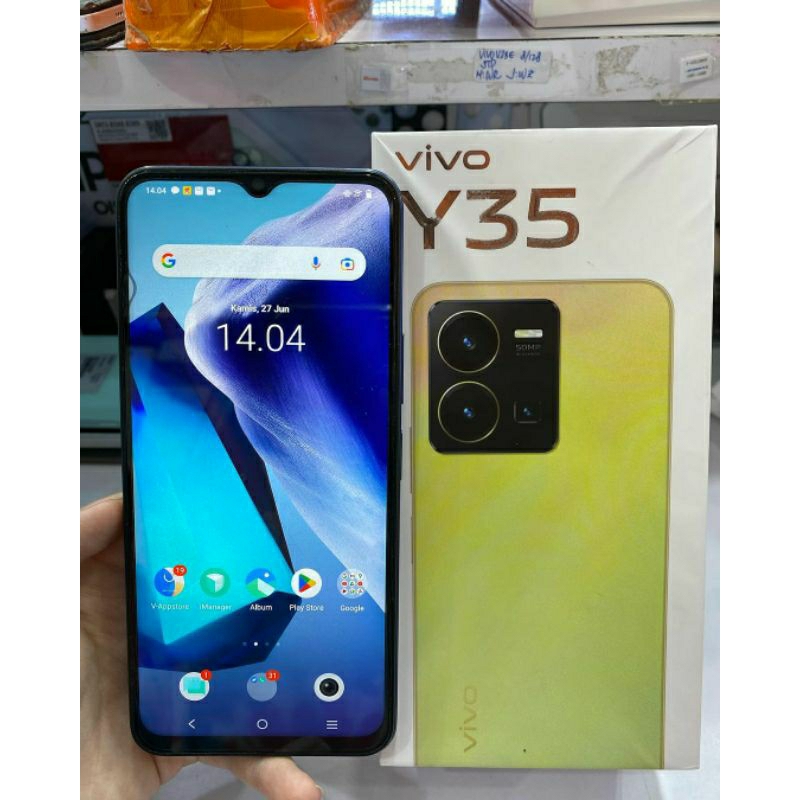 Jual Vivo Y35 8/128 Gb lengkap no minus ( Second ) | Shopee Indonesia